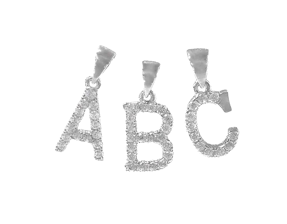 Sterling Silver Alphabet Pendant - Kyper & Co.